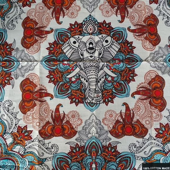 Alquimia | Accessories | Elephant Mandala Cotton Bandana | Poshmark